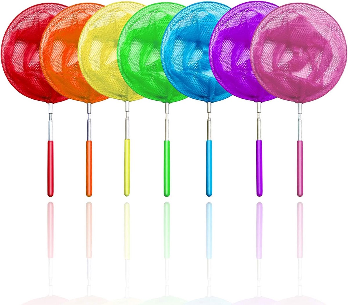 7 stks telescopisch landingsnet voor kinderen, intrekbaar Vlindernet ...